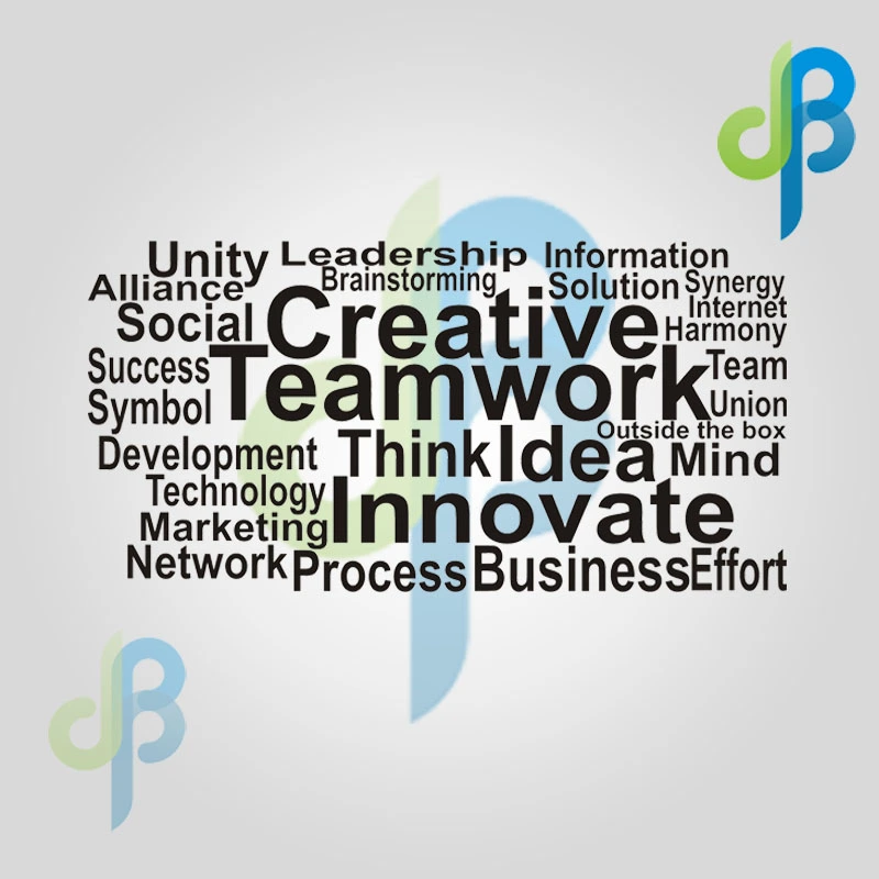 Creative Teamwork Text Chart Wall Sticker for Office - Decor Beta